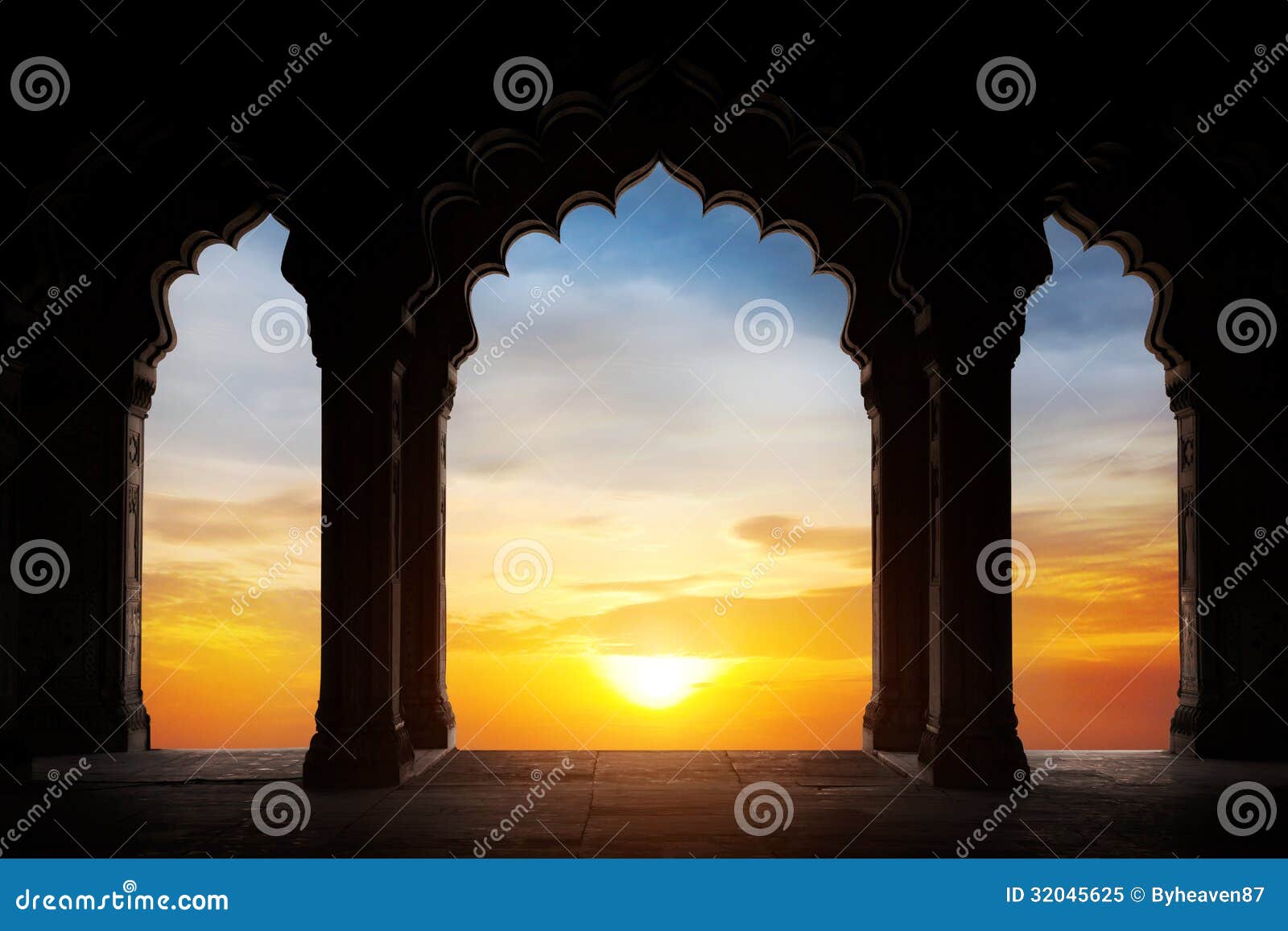 Arch In Indian Palace. Example Of Classical Architecture Of India ...