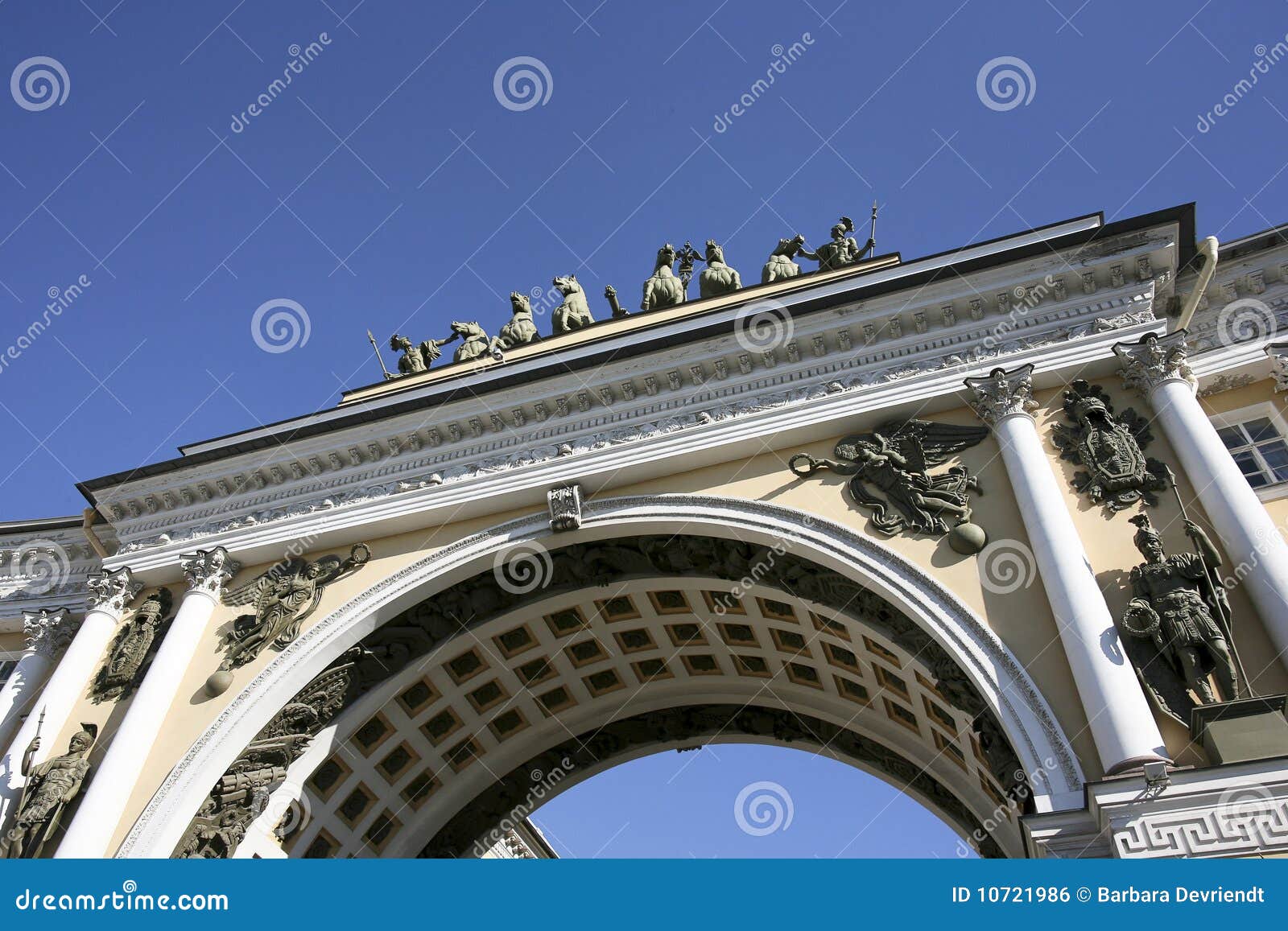 Arch in St. Petersburg stock photo. Image of blue, building - 10721986