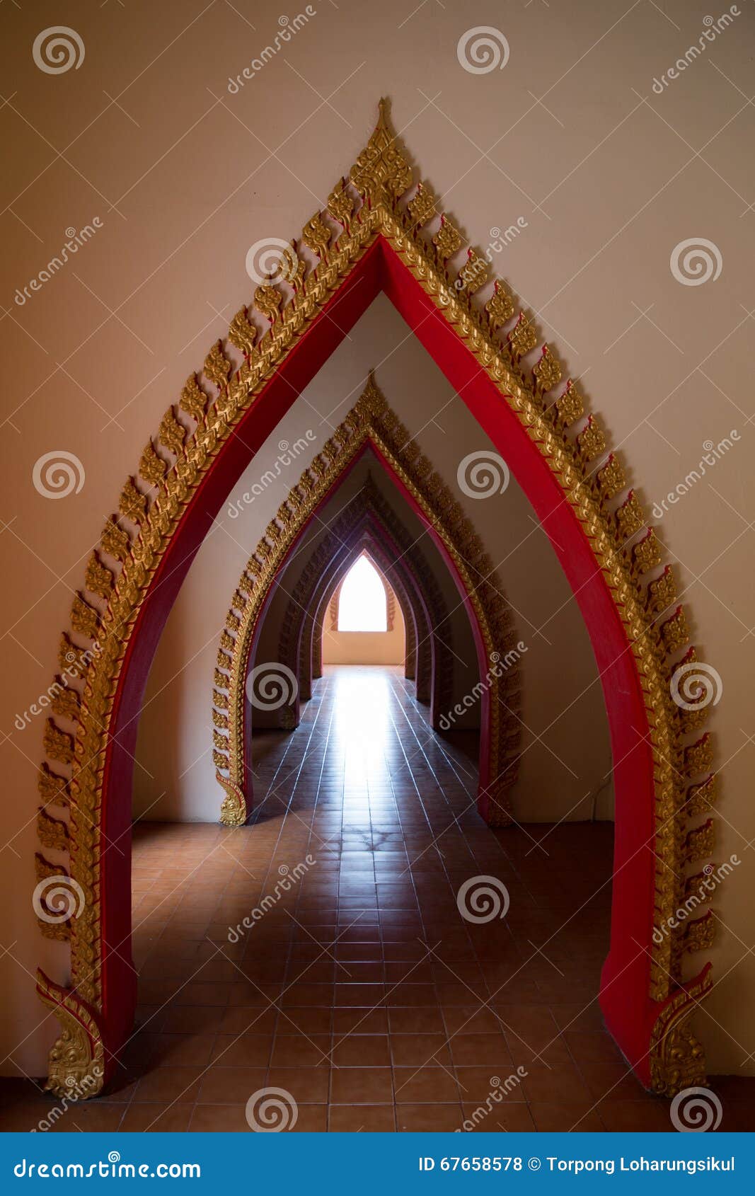 Arch Temple stock photo. Image of bricks, monastery, gallery - 67658578