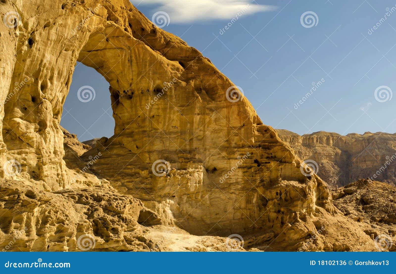 Arch in Timna Park, Israel stock photo. Image of hill - 18102136