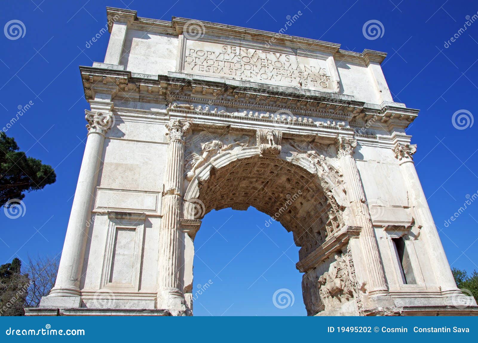 Arch of Titus stock photo. Image of honor, honorific - 19495202
