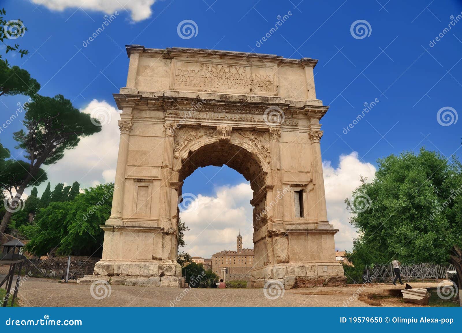 Arch of Titus stock photo. Image of architecture, stone - 19579650