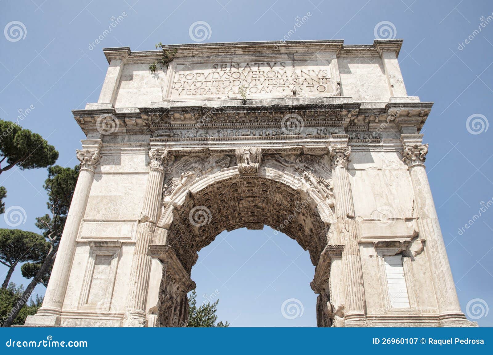 Arch of Titus stock image. Image of triumph, roma, pillars - 26960107