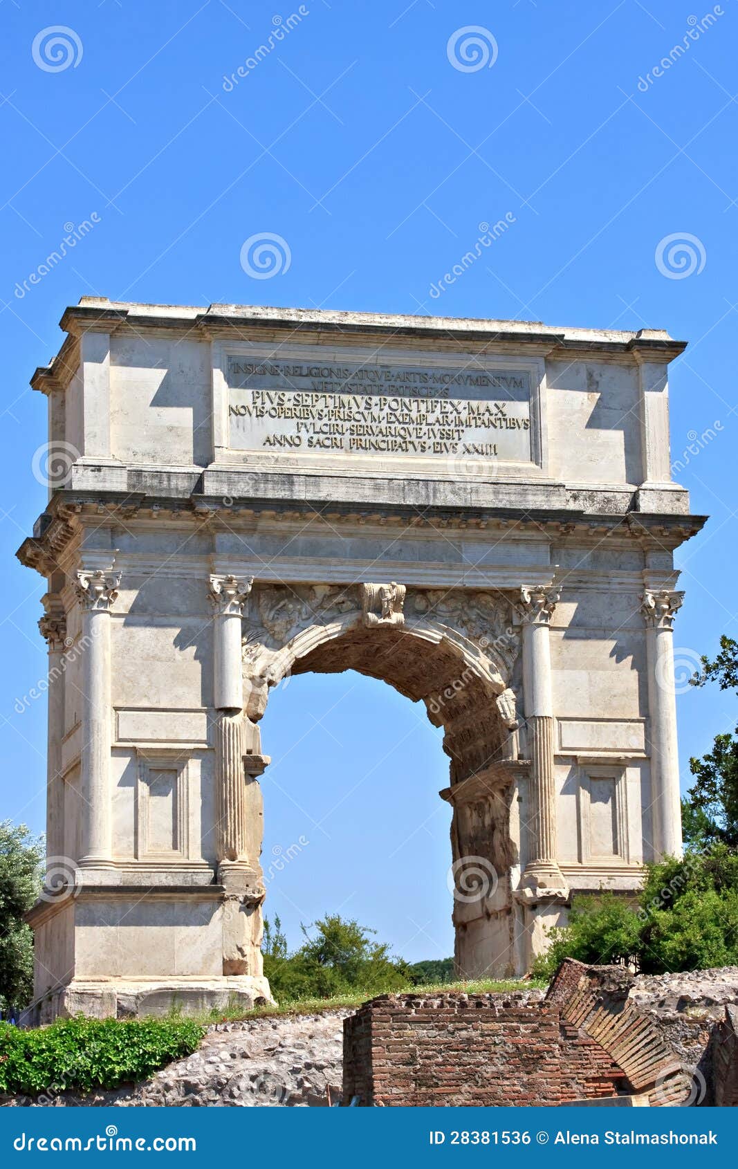 Arch of Titus, Rome stock photo. Image of roma, emperor - 28381536