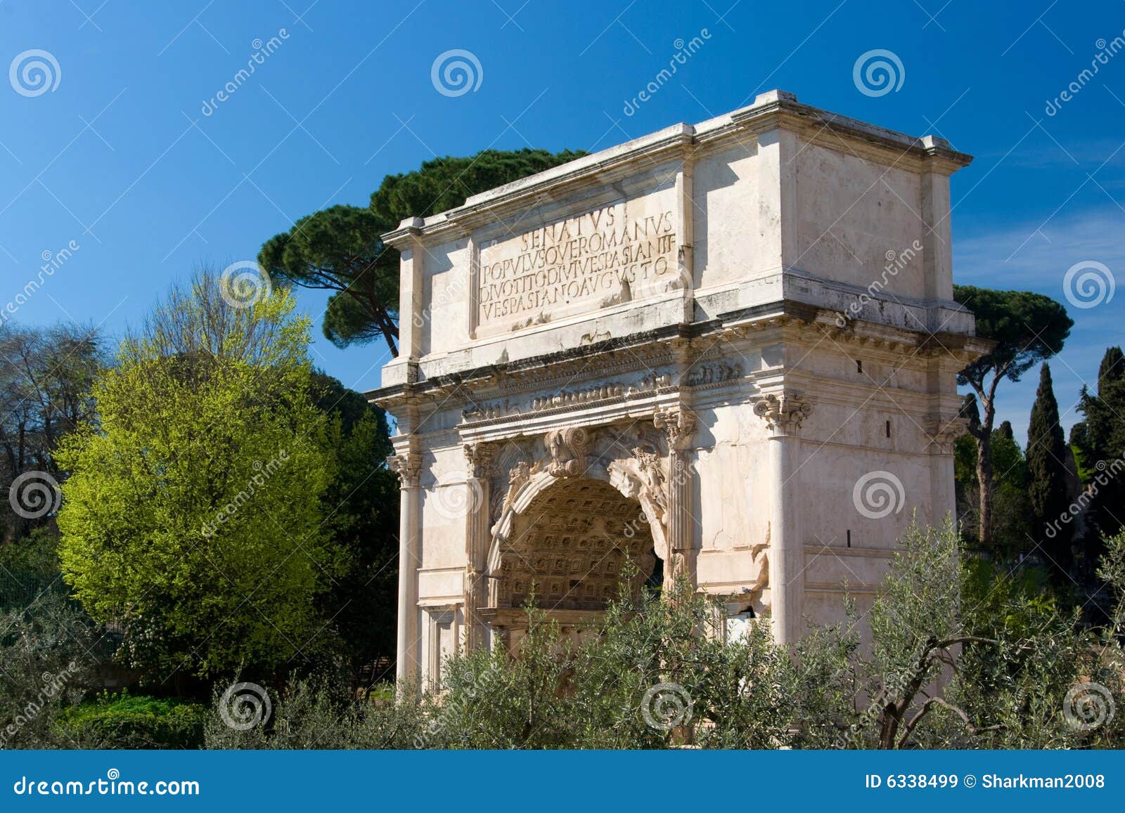 Arch of Titus in Rome stock image. Image of clear, famous - 6338499