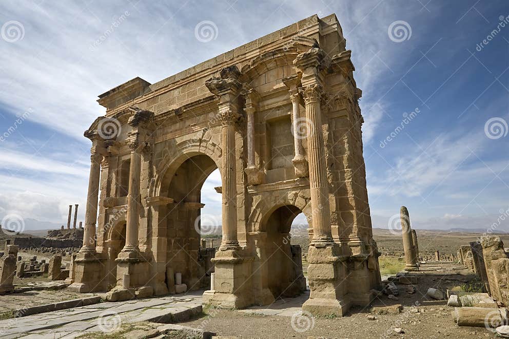 The Arch of Trajan stock image. Image of archaeological - 7469113
