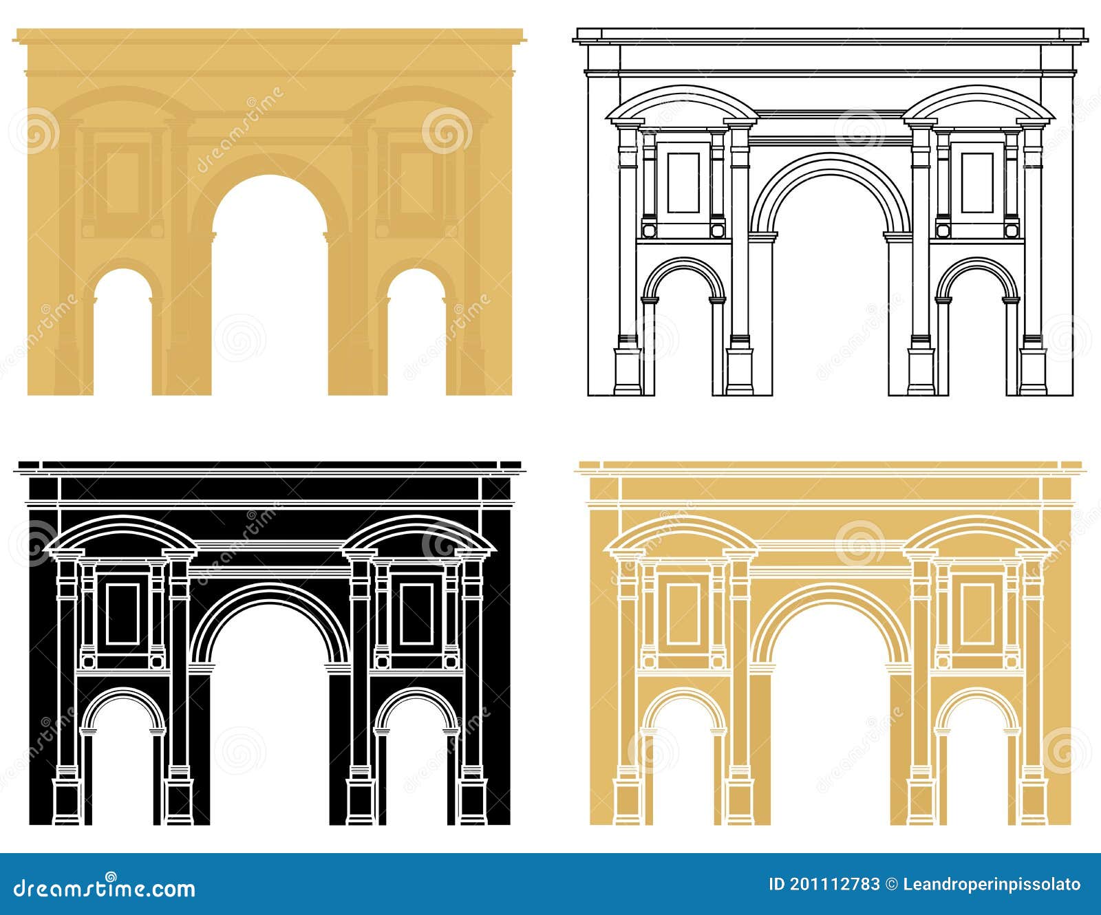 Arch Of Trajan Vector Illustration Clip Art | CartoonDealer.com #175840275