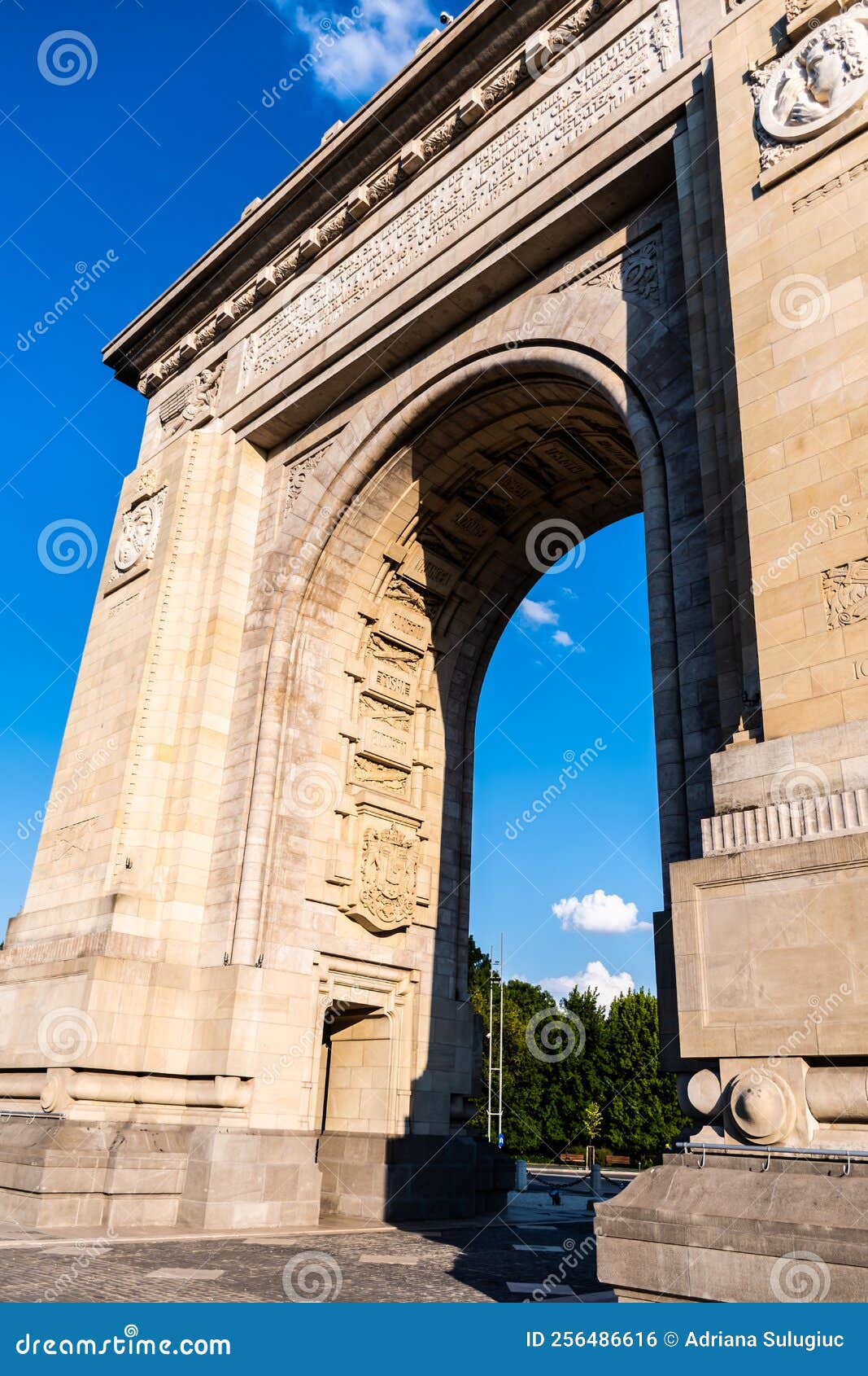 Arch of Triumph Arcul De Triumf Stock Photo - Image of arch, culture ...