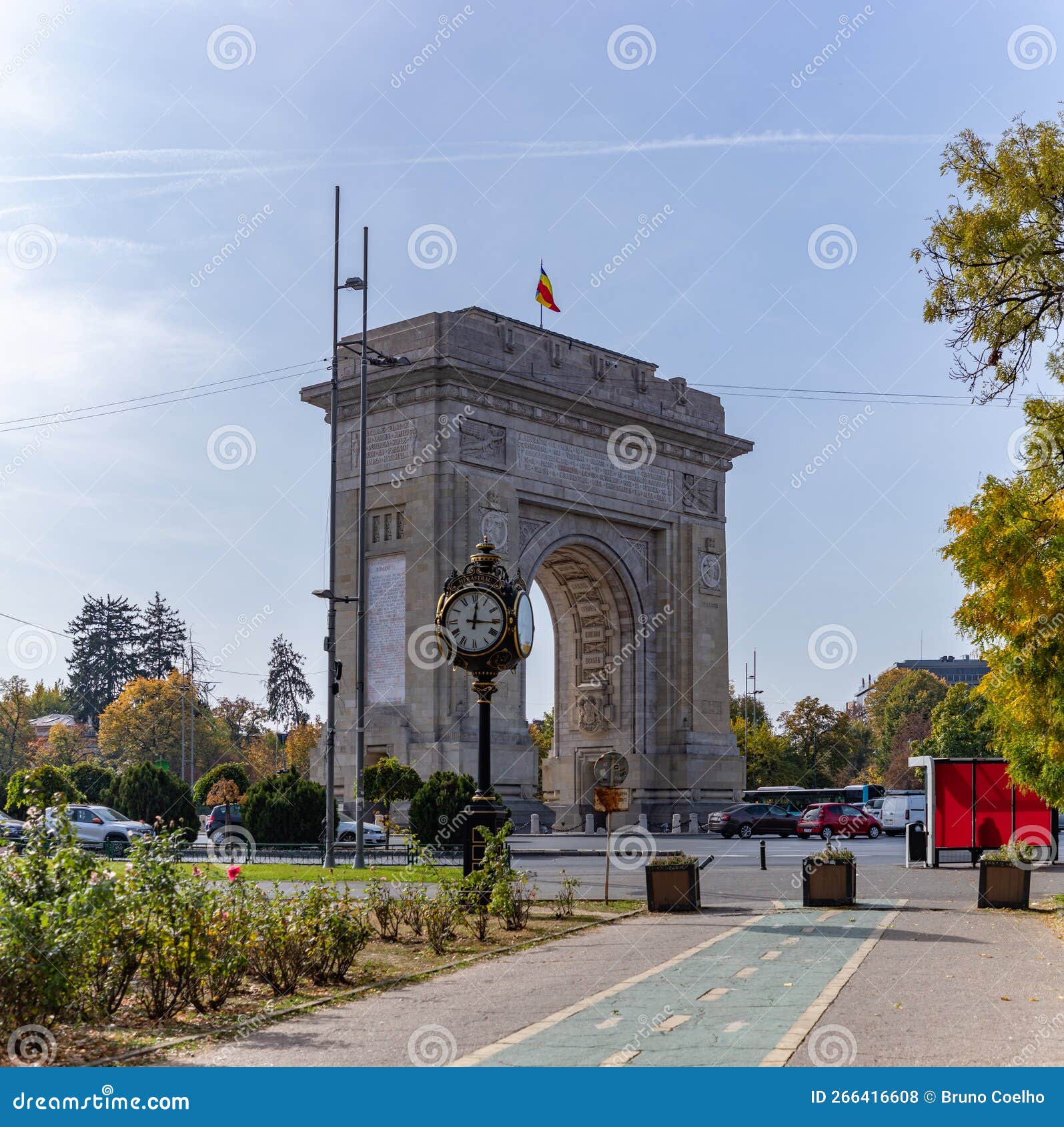Arch of Triumph of Bucharest Editorial Stock Photo - Image of ...