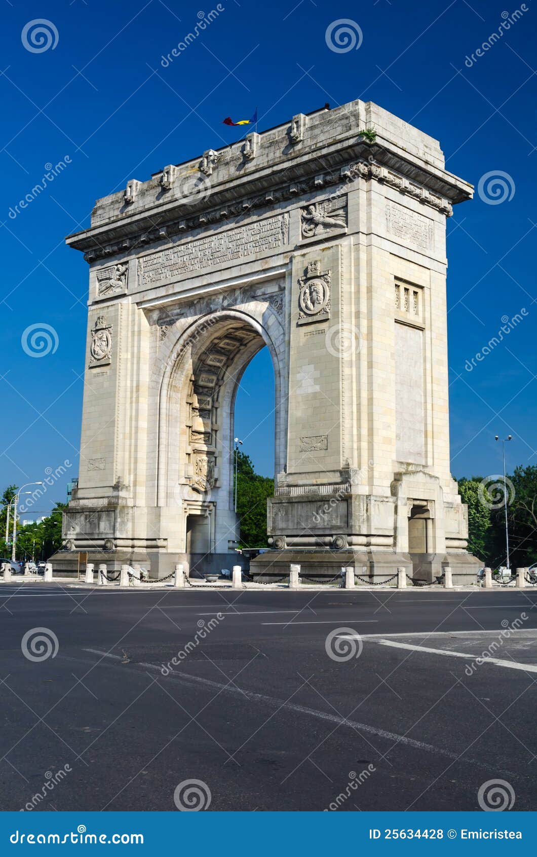 Arch of Triumph, Bucharest, Romania Stock Photo - Image of attraction ...