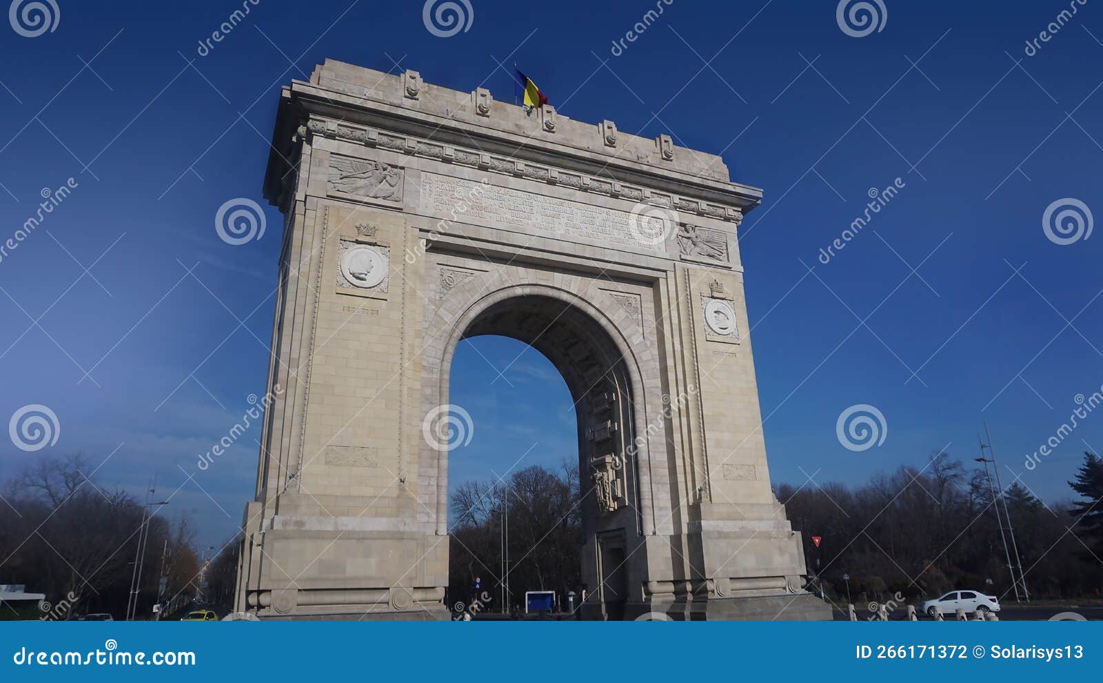 Arch of Triumph in Bucharest, Romania Stock Photo - Image of capital ...