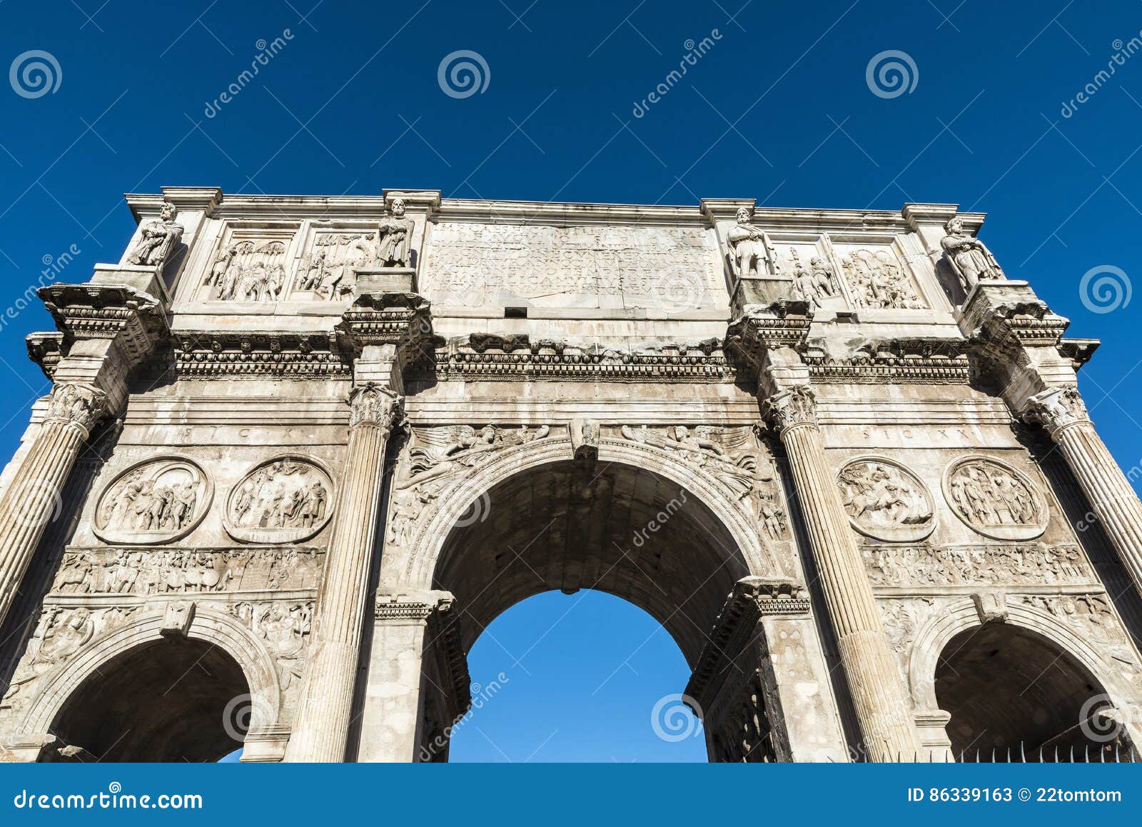 Arch of Triumph in Rome, Italy Stock Image - Image of constantine ...