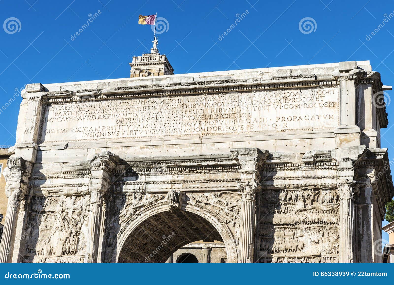 Arch of Triumph in Rome, Italy Stock Image - Image of italy, ruins ...