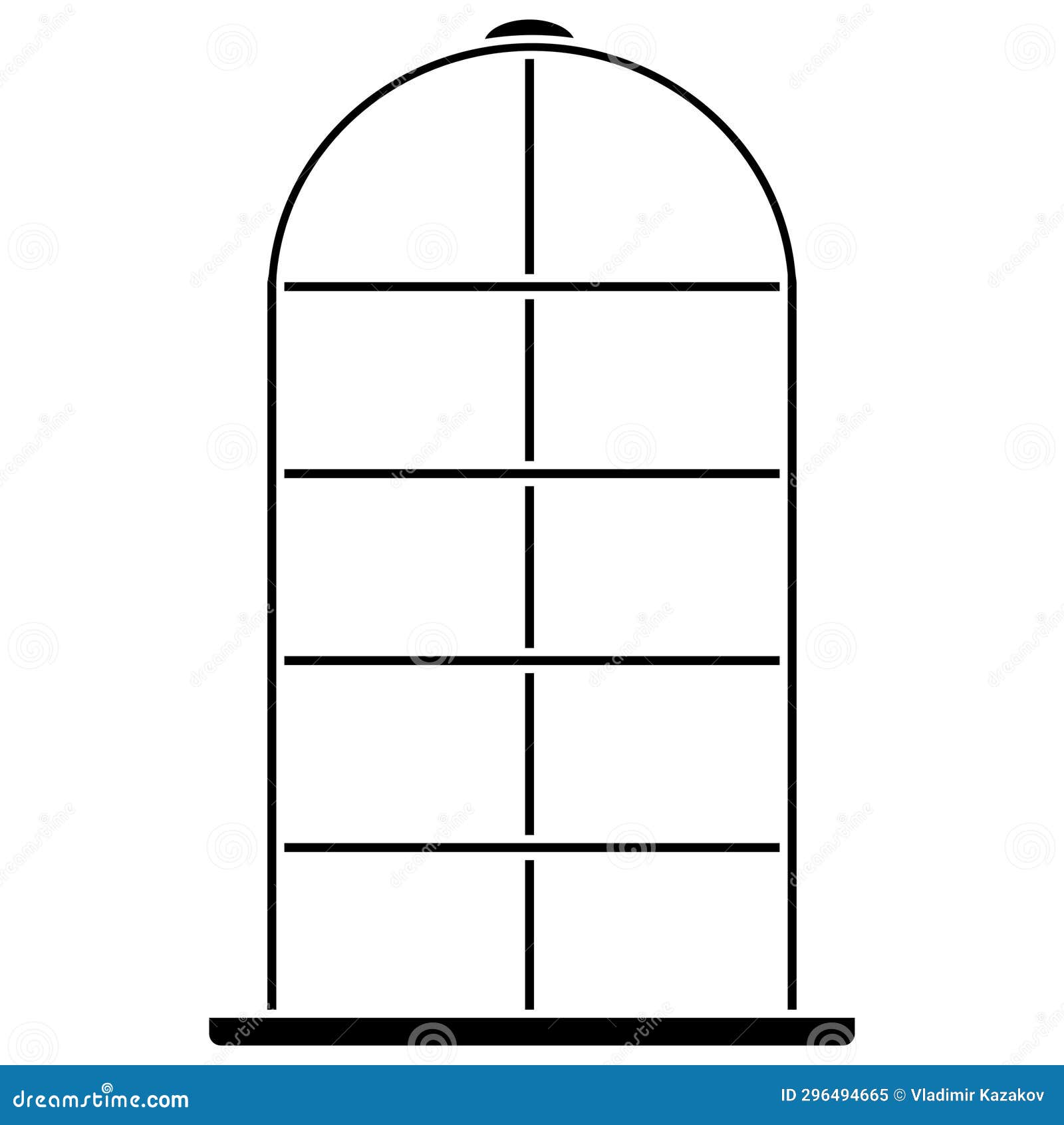 Arch Type Of Window Outline For House Isolated On White Background ...