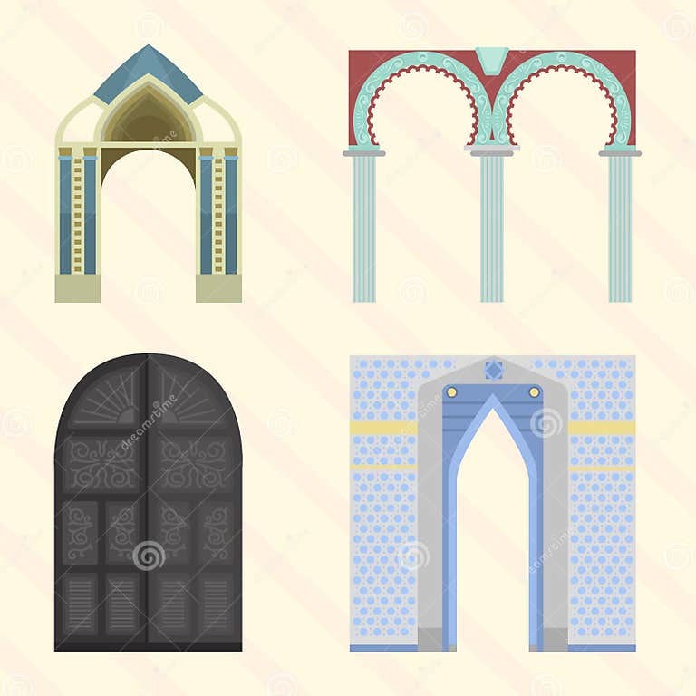 Arch Vector Architecture Construction Frame Column Entrance Design ...