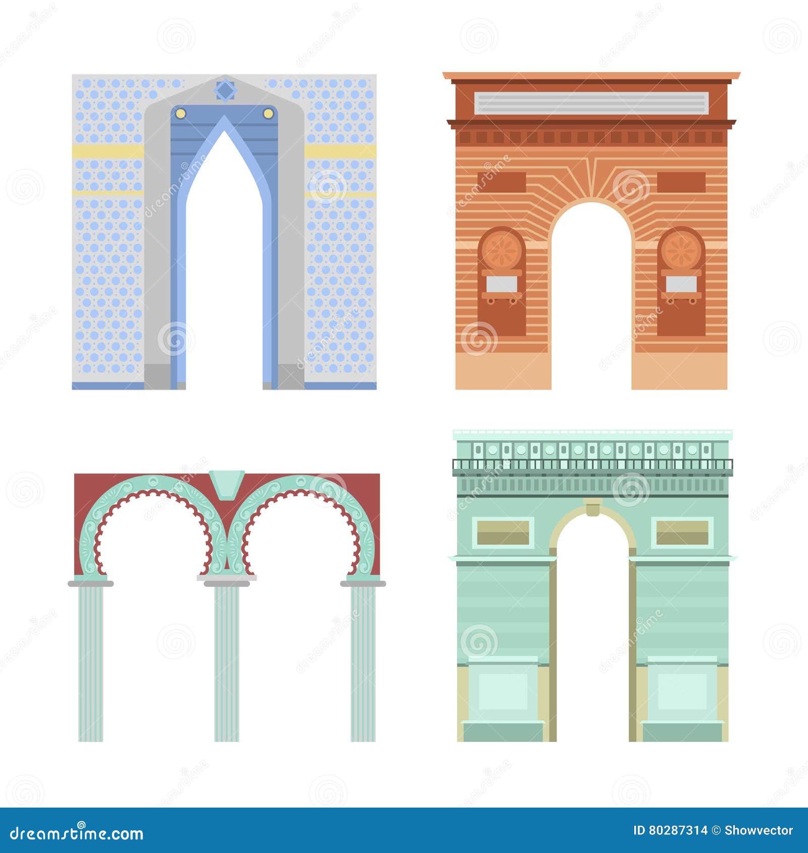 Arch Vector Construction Illustration Stock Vector - Illustration of ...