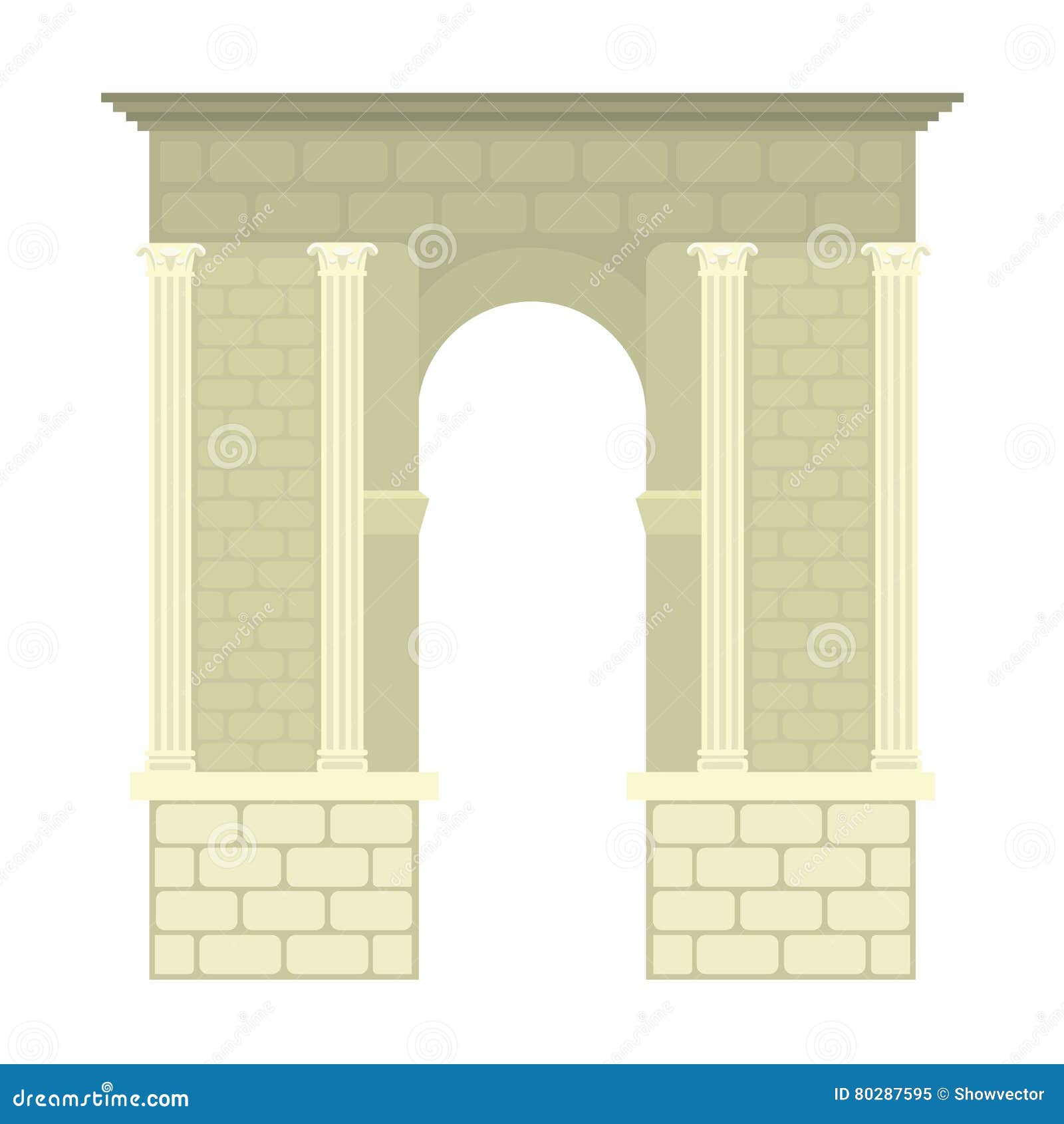 Arch Vector Construction Illustration Stock Vector - Illustration of ...