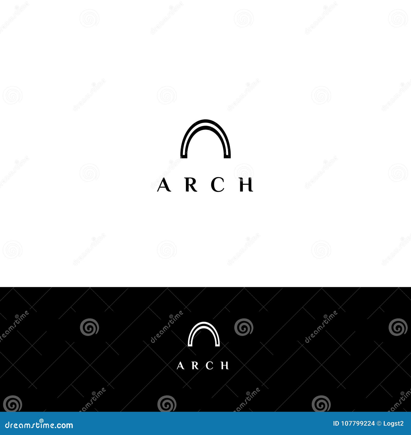 Arch Vector Logo. Arch Emblem Stock Vector - Illustration of isolated ...