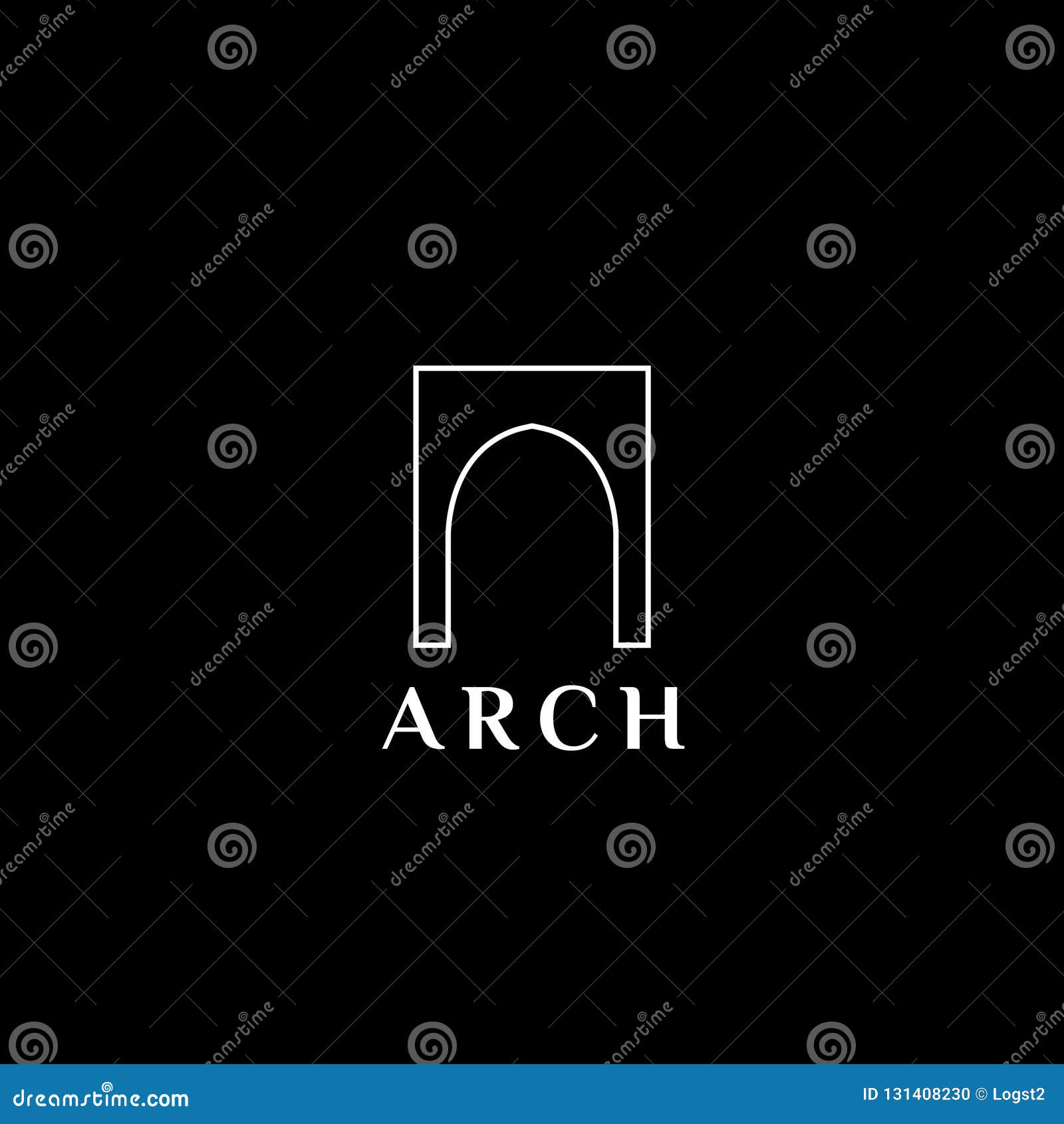 Arch Vector Logo. Arch Icon Stock Vector - Illustration of isolated ...