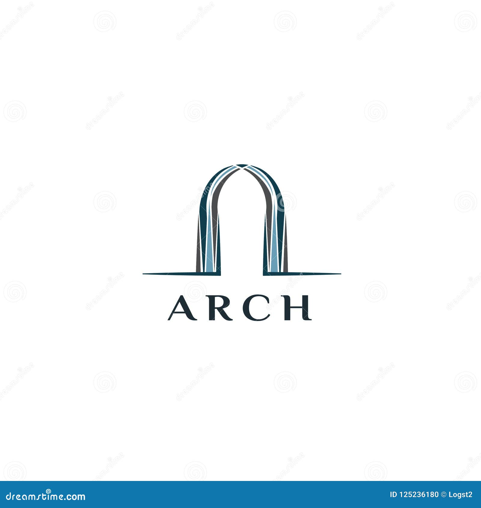 Arch Vector Logo. Arch Icon Stock Vector - Illustration of grunge ...