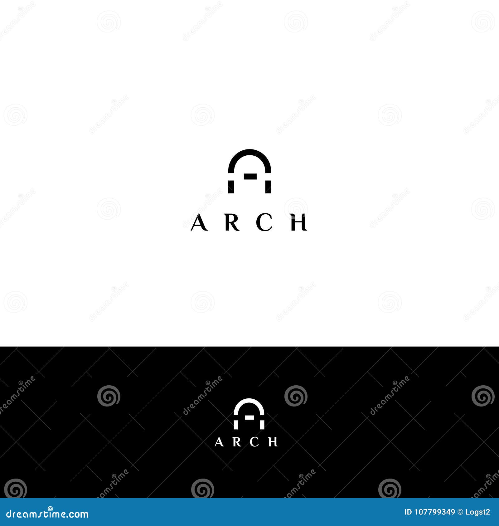 Arch vector logo. stock vector. Illustration of abstract - 107799349