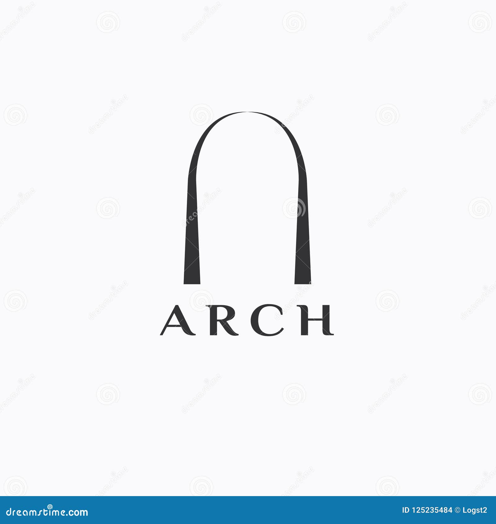Arch Vector Logo. Arch Icon Stock Vector - Illustration of landscape ...