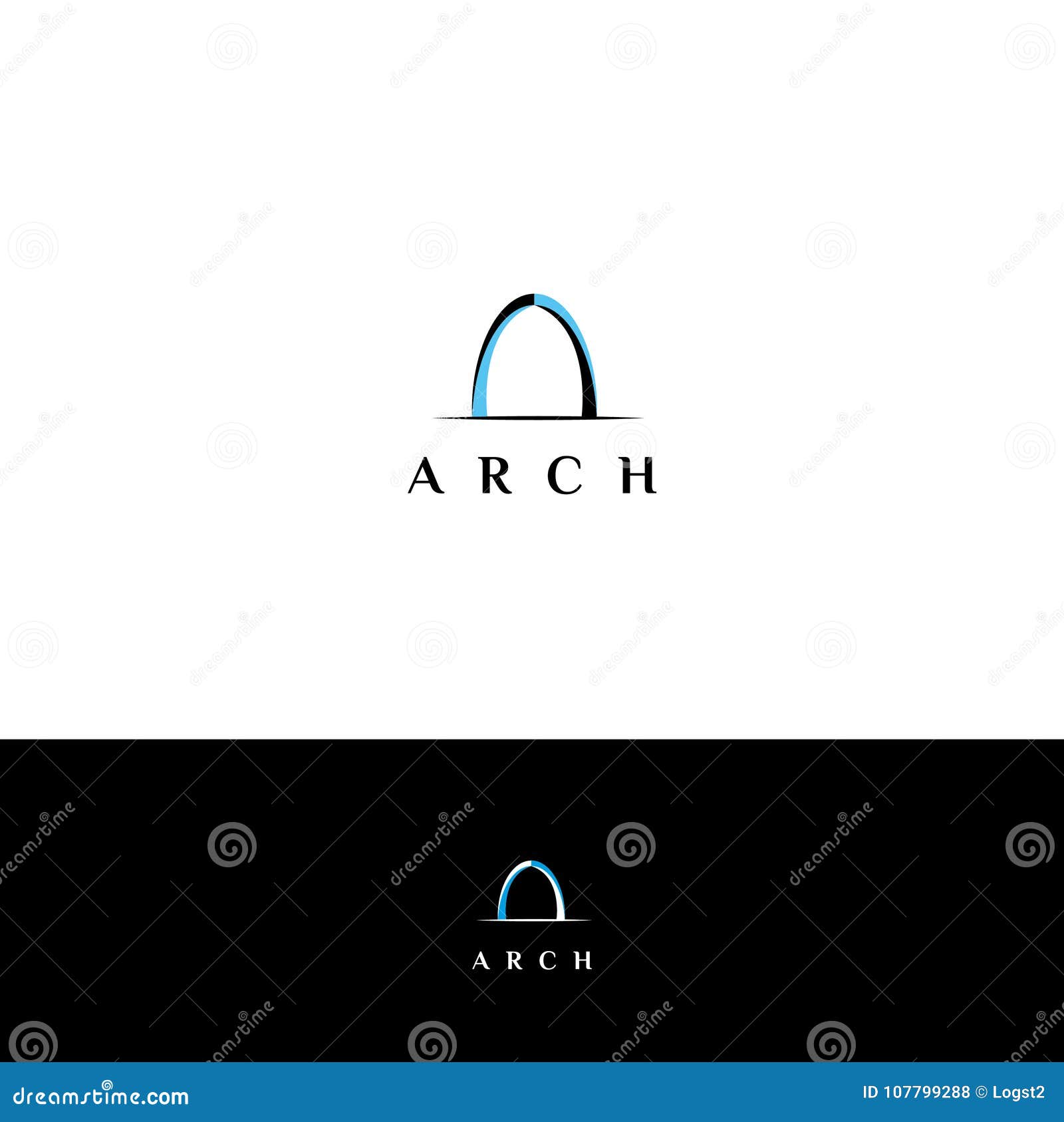 Arch vector logo. stock vector. Illustration of circle - 107799288