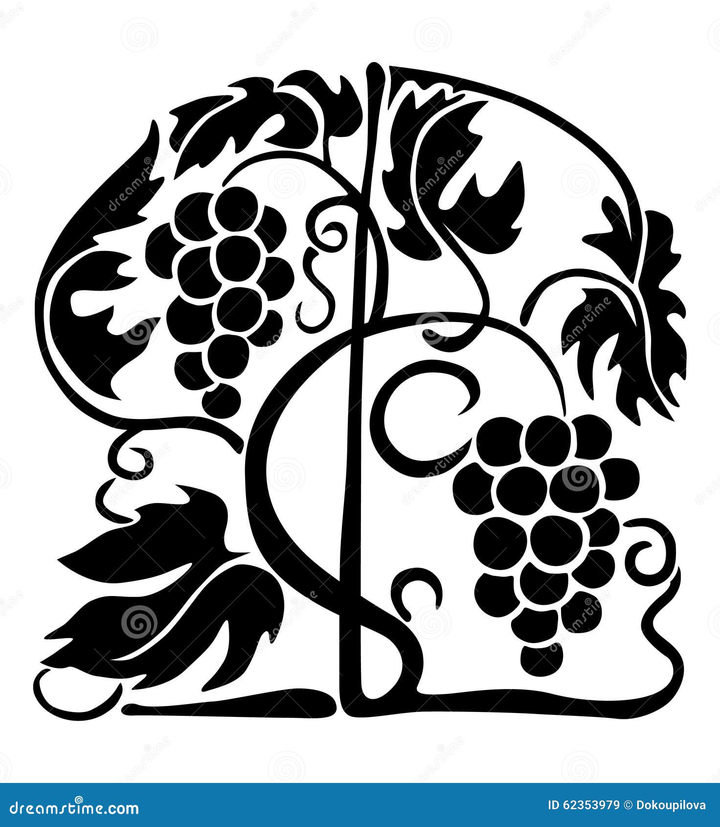 Arch of vine stock illustration. Illustration of grape - 62353979