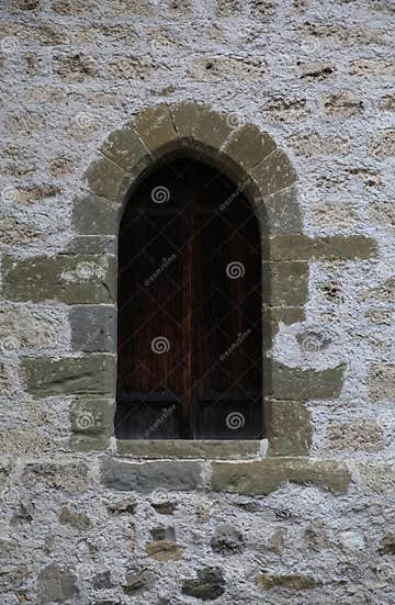 Arch Window of Medieval Castle Stock Image - Image of exterior, frame ...