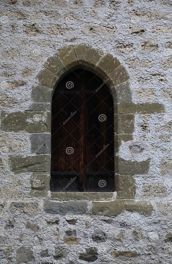 Arch Window of Medieval Castle Stock Image - Image of exterior, frame ...