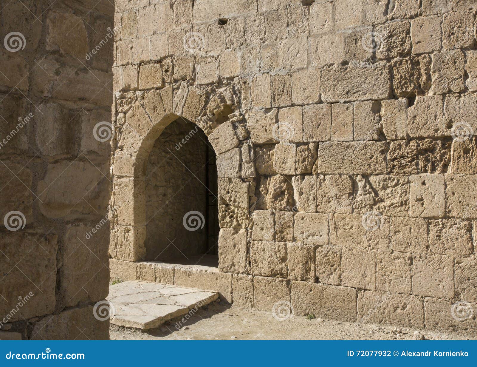 Arch Window in Old Stone Wall Stock Photo - Image of color, history ...