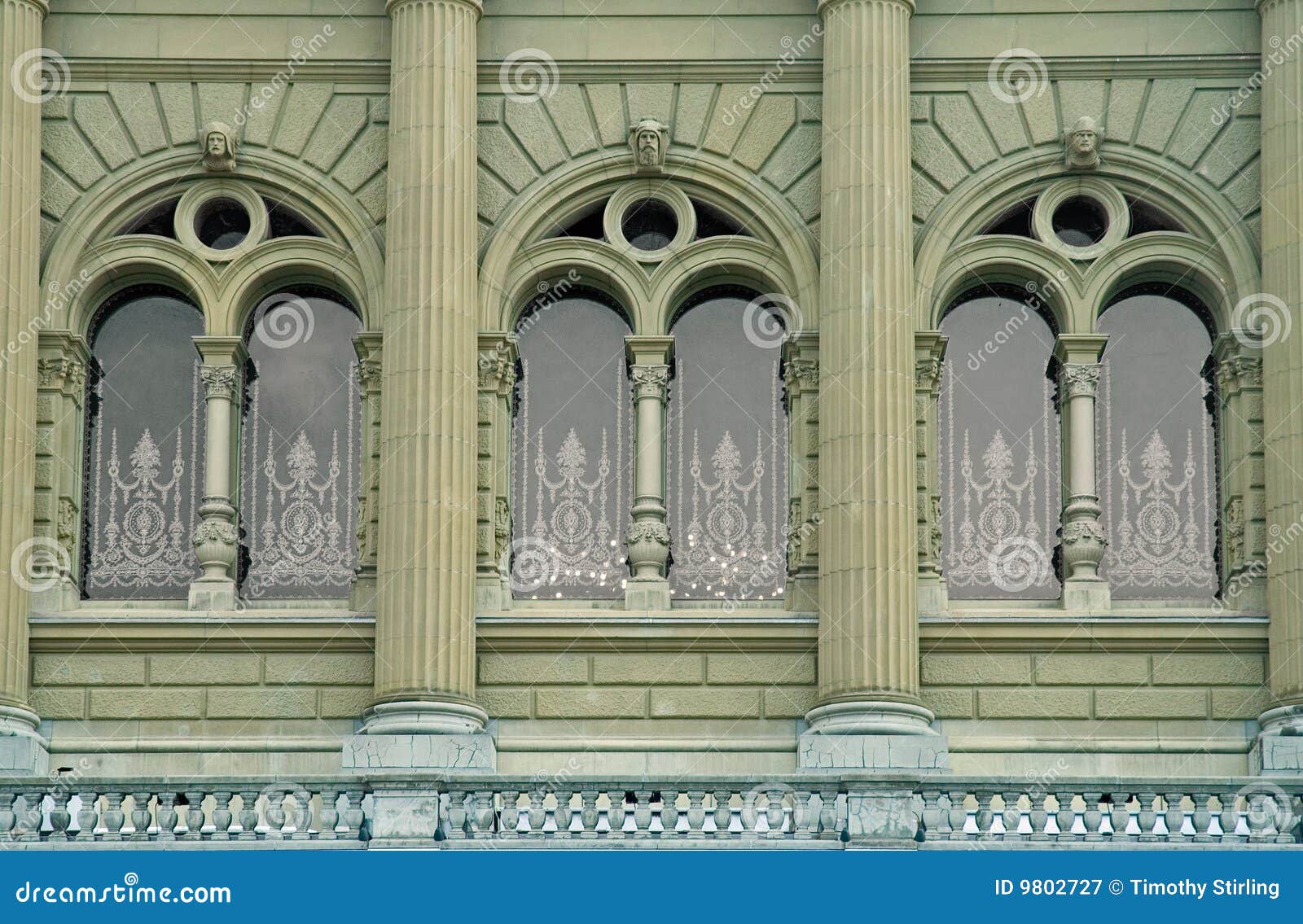Arch Windows stock image. Image of masonry, brick, balcony - 9802727