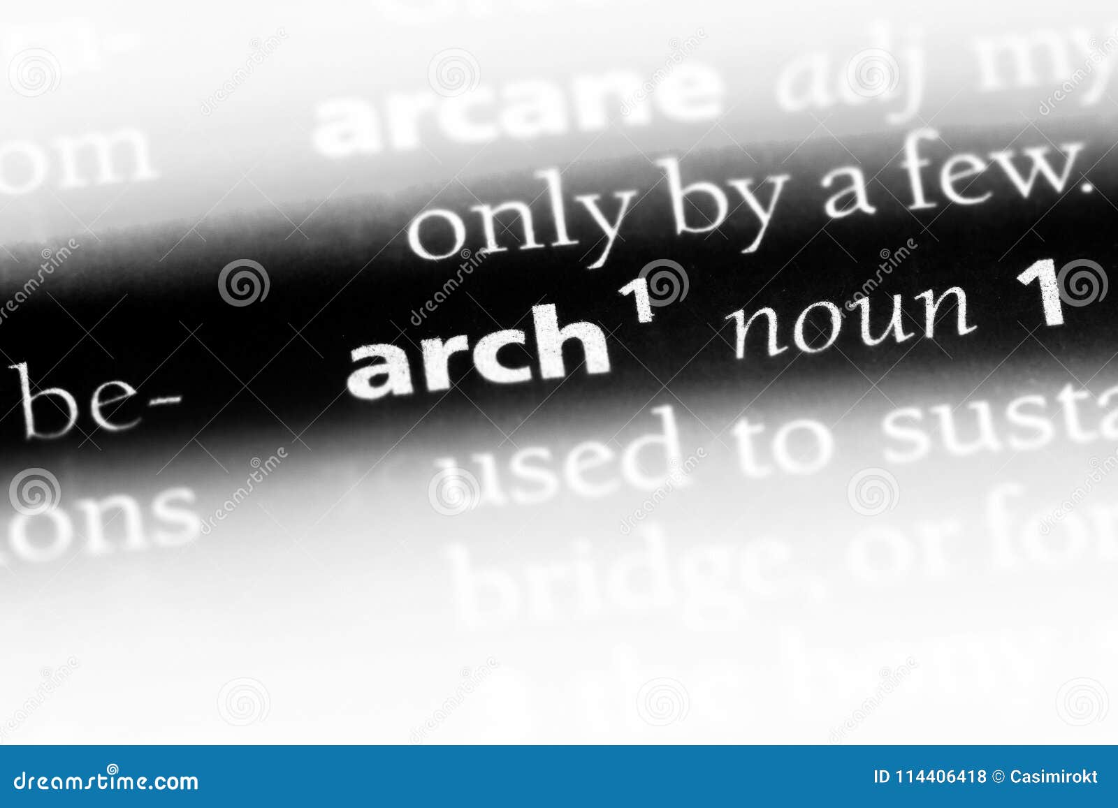 Arch stock photo. Image of dictionary, word, writing - 114406418