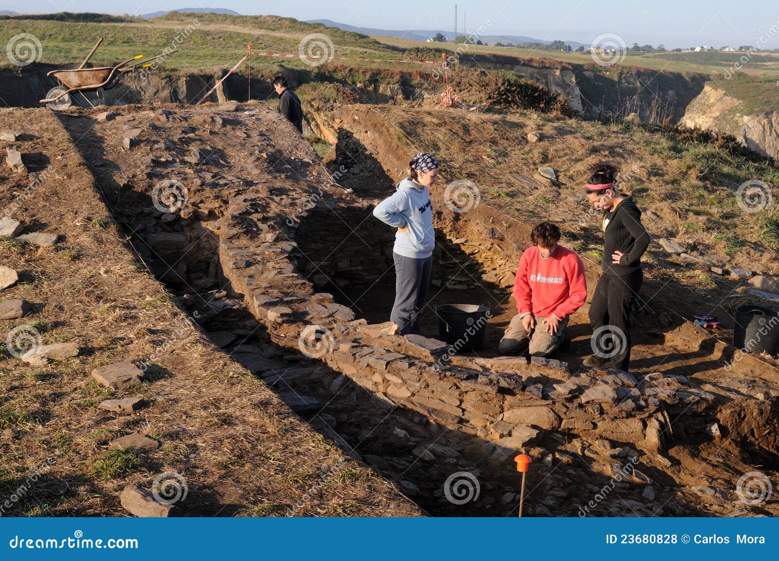Archaeological Excavation . Asturias Editorial Stock Photo - Image of ...