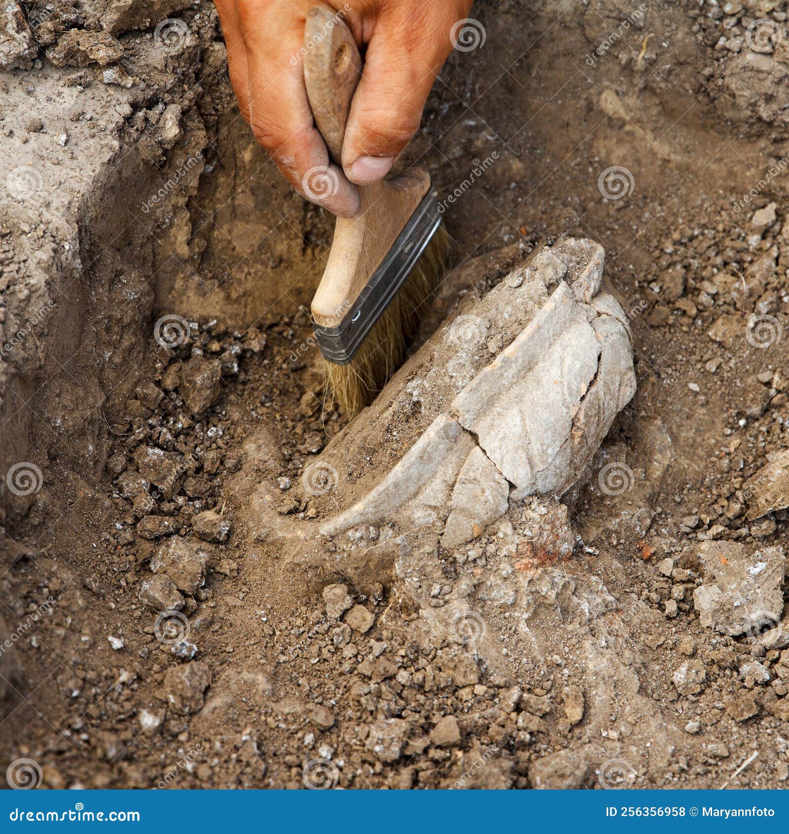 Archaeological Excavations, Archaeologists Work, Dig Up an Ancient Clay ...