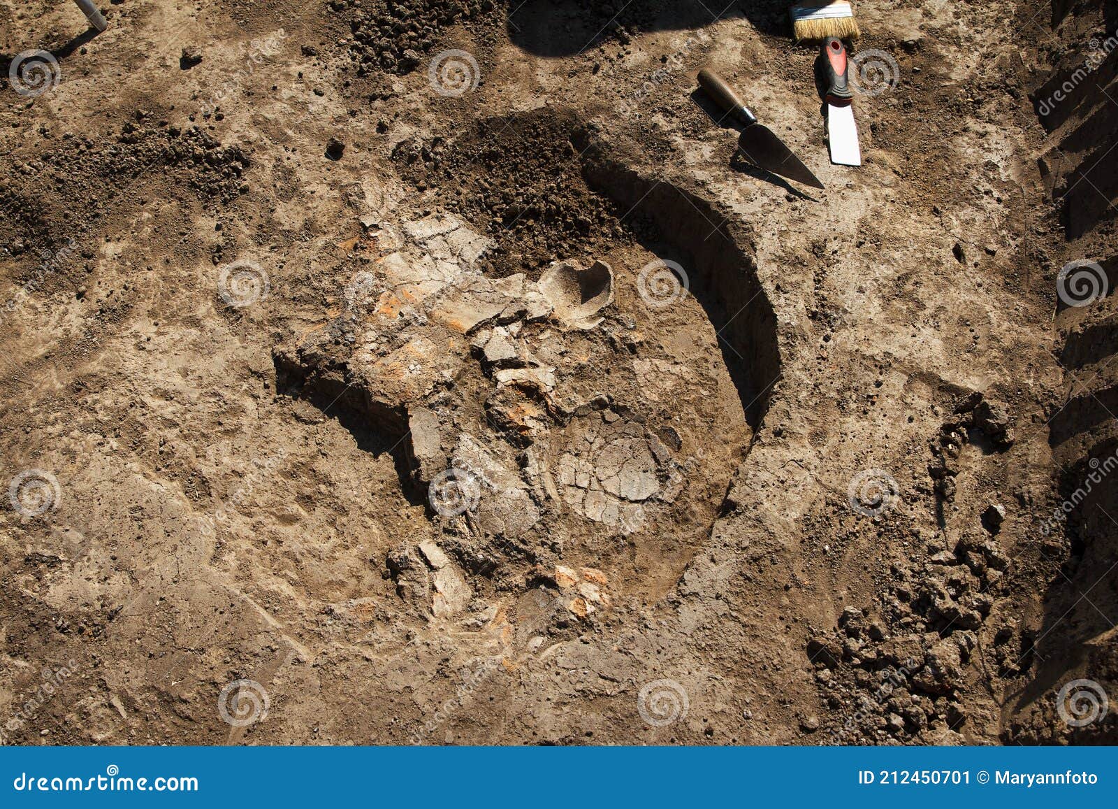 Archaeological Excavations, Archaeologists Work, Dig Up an Ancient Clay ...