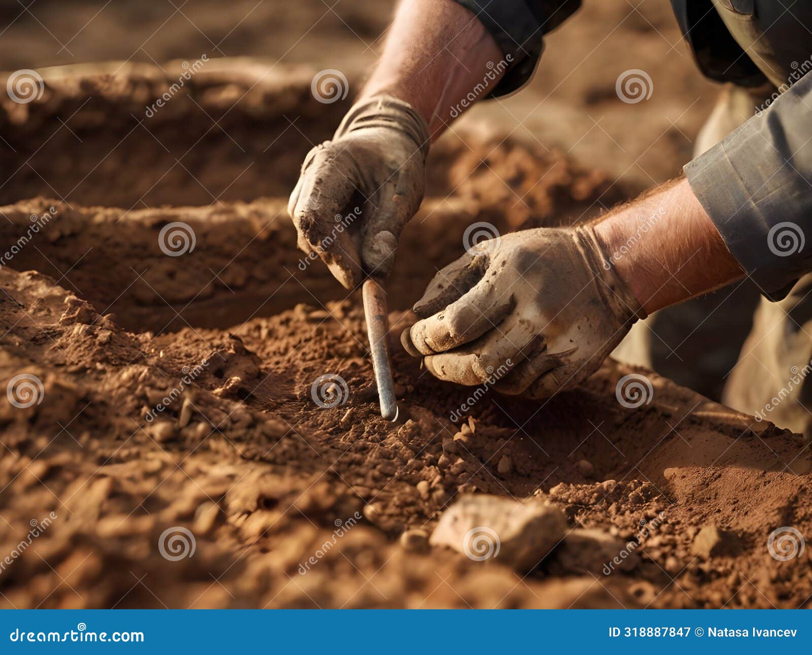 Archaeological Excavations, Archaeologists Work, Dig Up an Ancient Clay ... Archaeological Excavations, Archaeologists Work, Dig Up an Ancient Clay ...