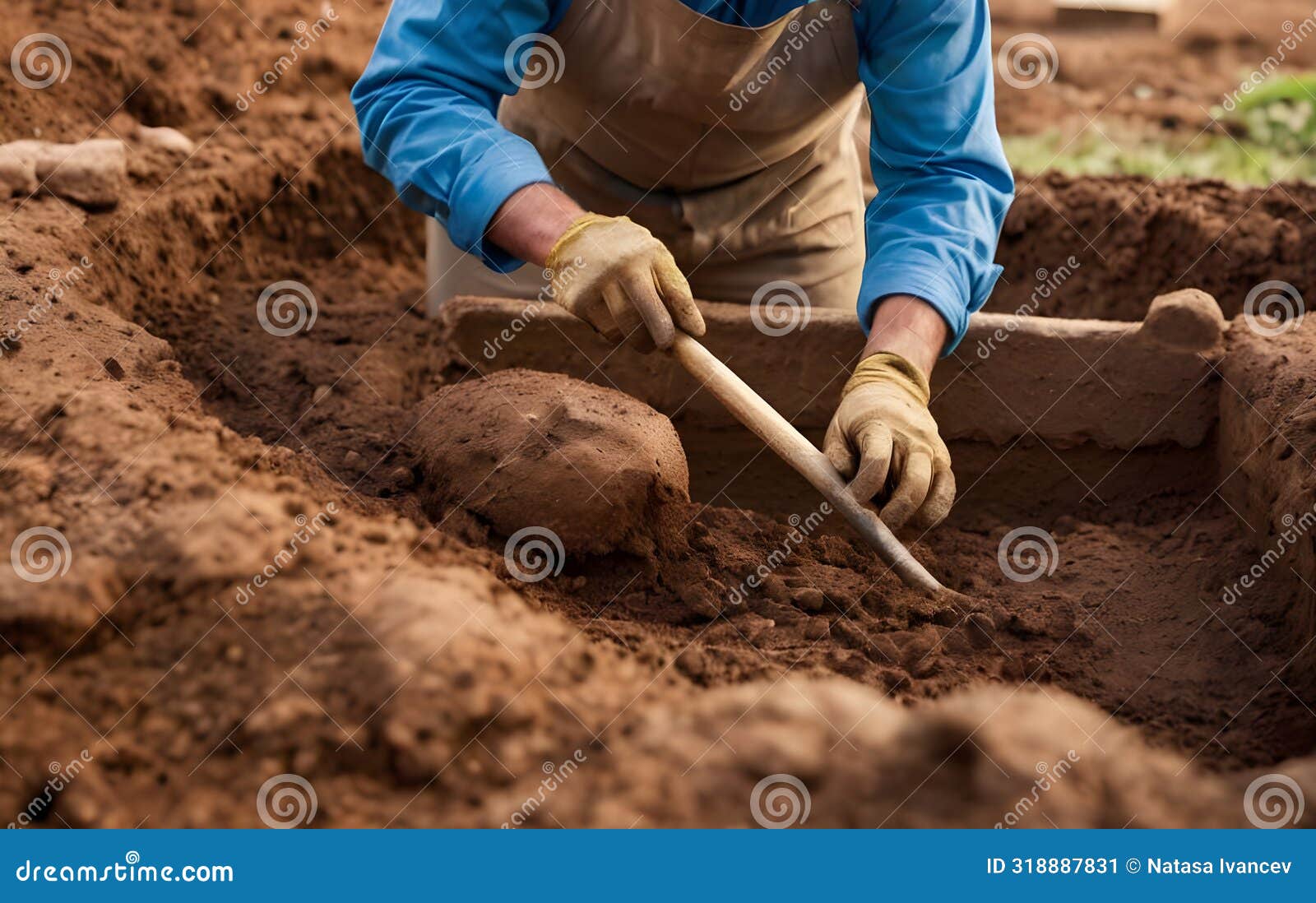 Archaeological Excavations, Archaeologists Work, Dig Up an Ancient Clay ... Archaeological Excavations, Archaeologists Work, Dig Up an Ancient Clay ...