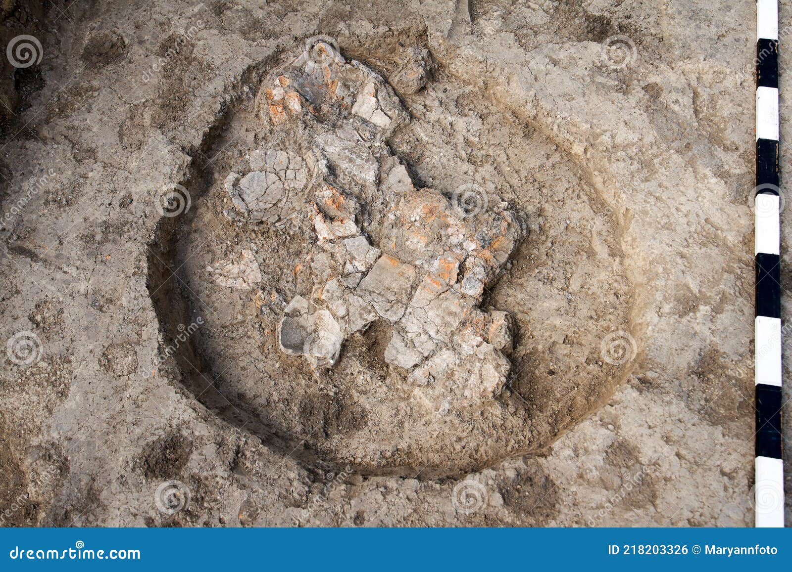 Archaeological Excavations, Dig Up an Ancient Clay Artifact with ...