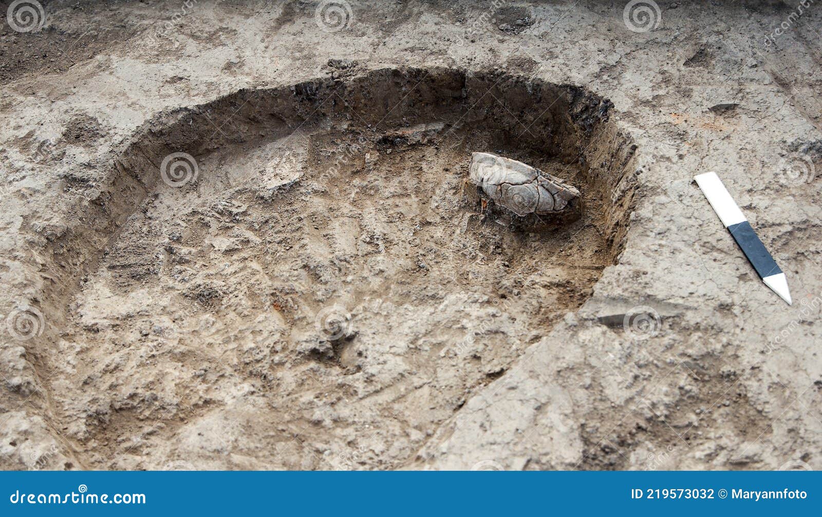 Archaeological Excavations, Dig Up an Ancient Clay Artifact with ...