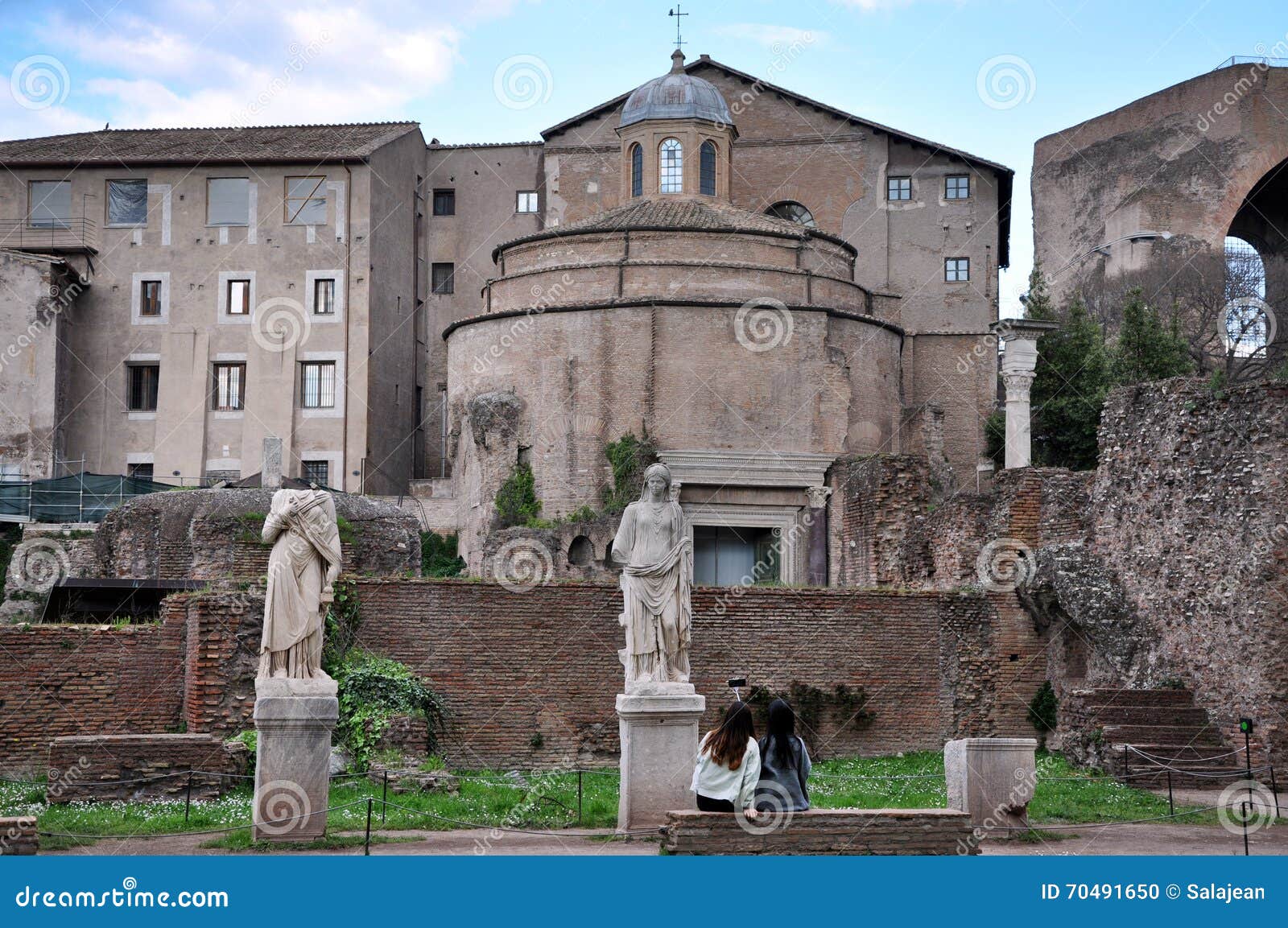 Archaeological Excavations In The Roman Forum Rome Italy Editorial