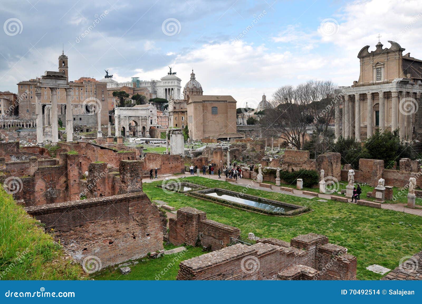 Archaeological Excavations In The Roman Forum Rome Italy Editorial