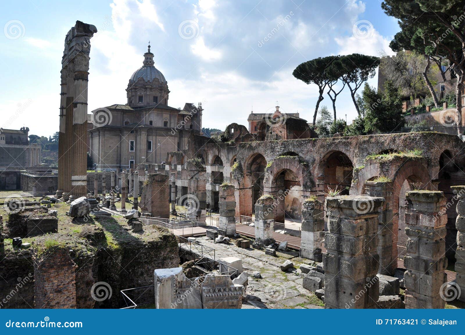 Archaeological Excavations In The Roman Forum Rome Italy Editorial