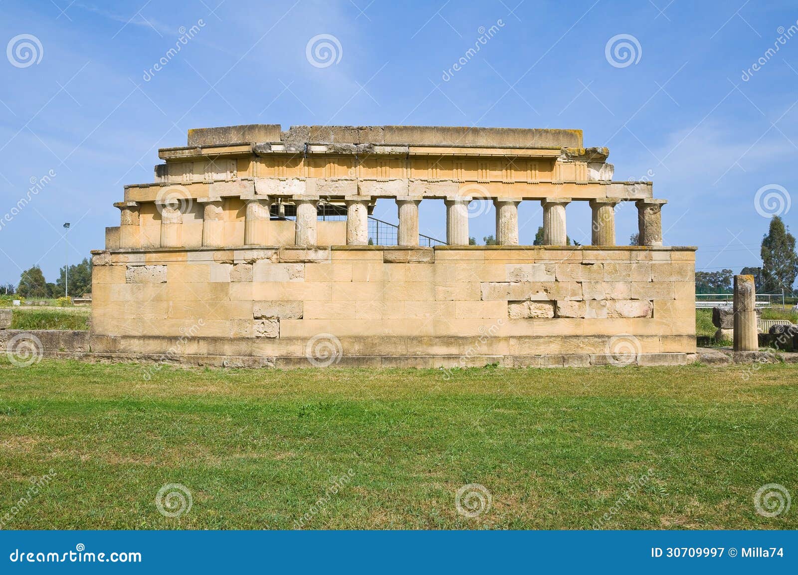 Archaeological Park. Metaponto. Basilicata. Italy. Stock Image - Image ...