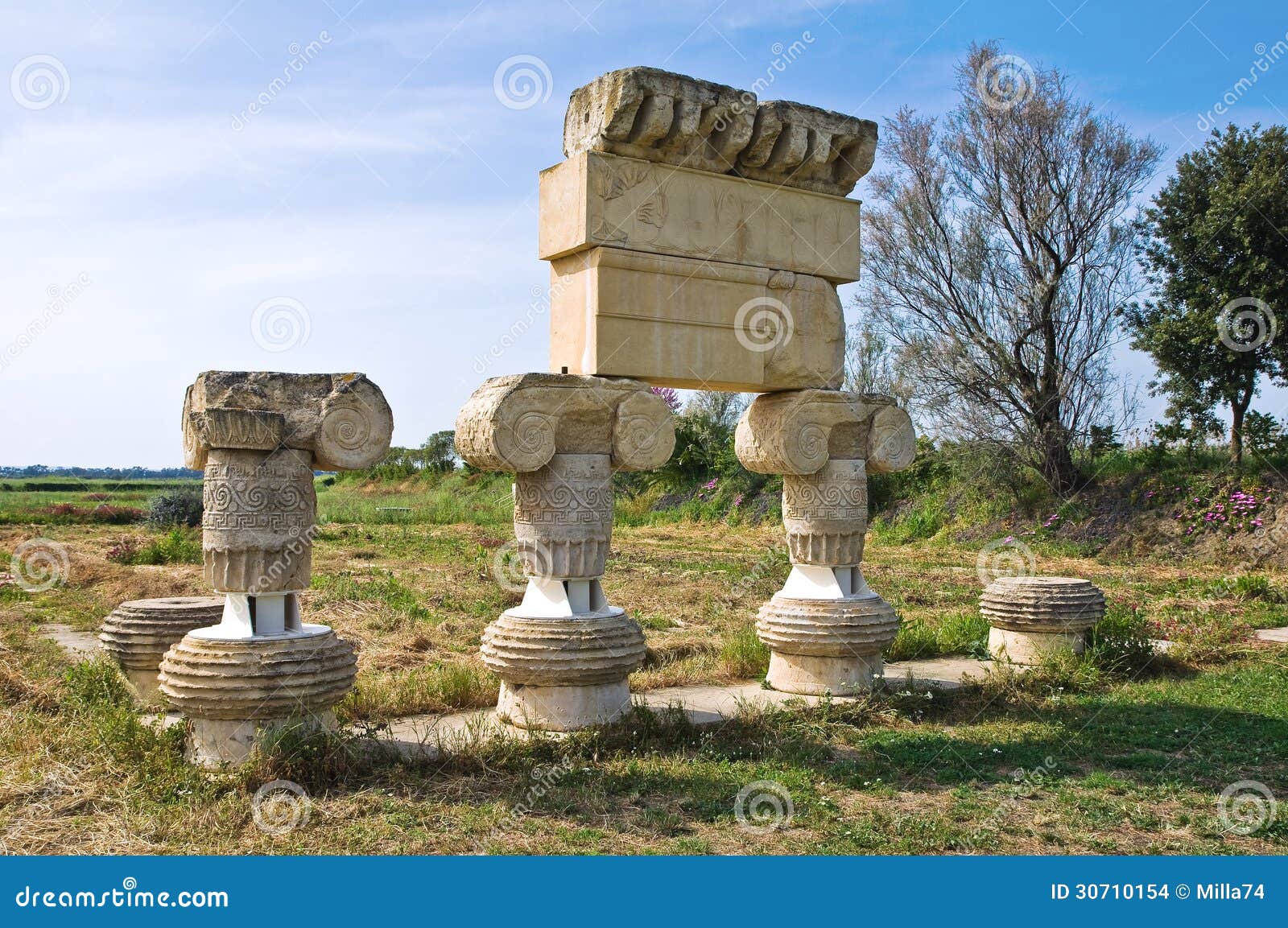 Archaeological Park. Metaponto. Basilicata. Italy. Stock Photo - Image ...