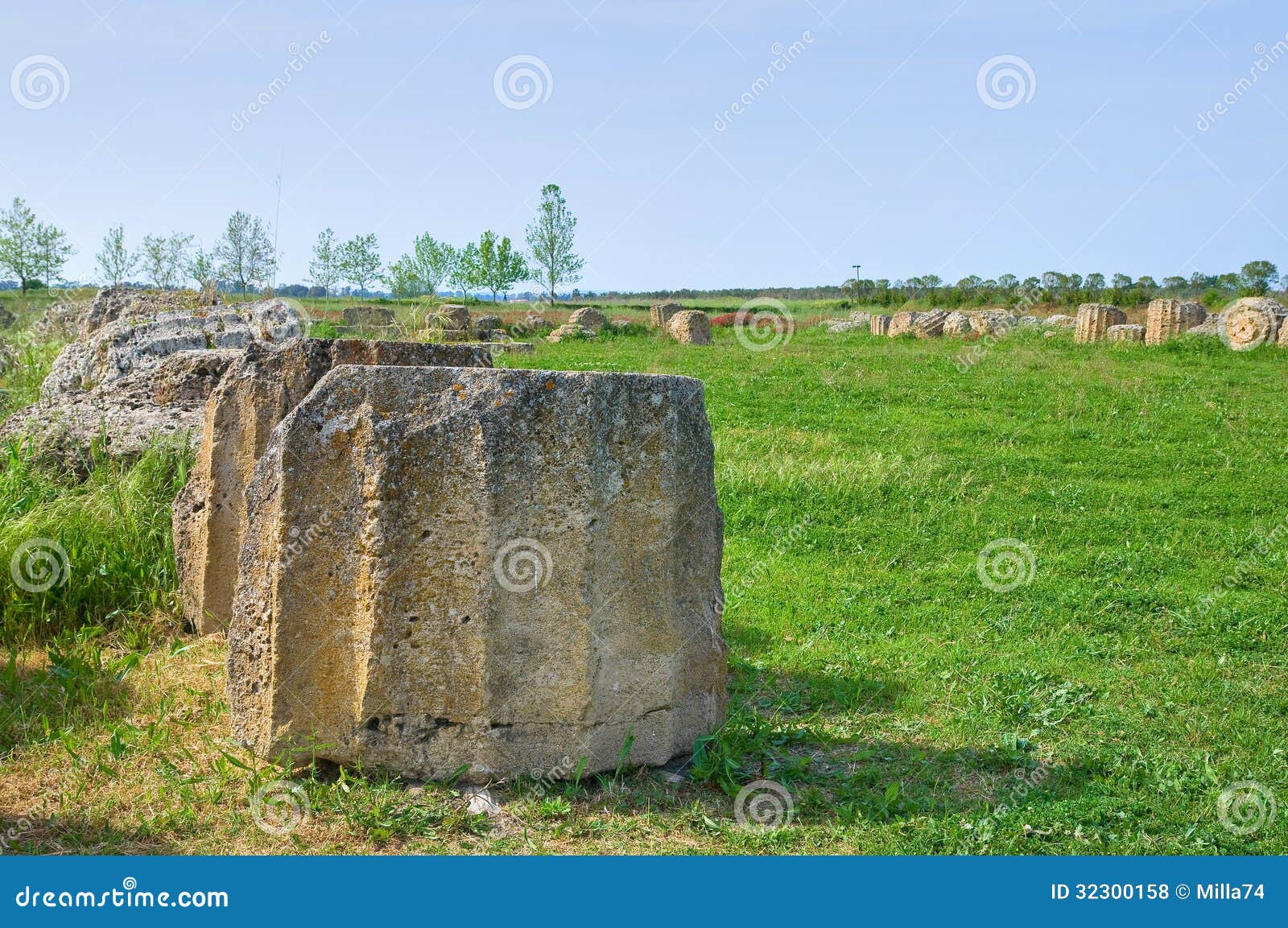 Archaeological Park. Metaponto. Basilicata. Italy. Stock Photo - Image ...