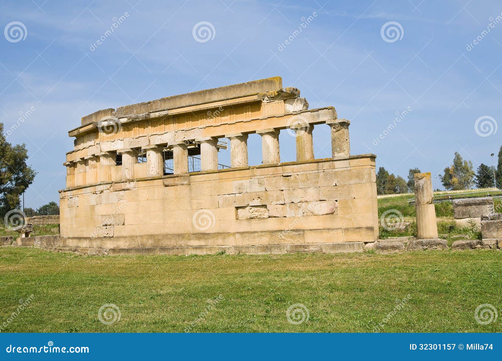 Archaeological Park. Metaponto. Basilicata. Italy. Stock Image - Image ...