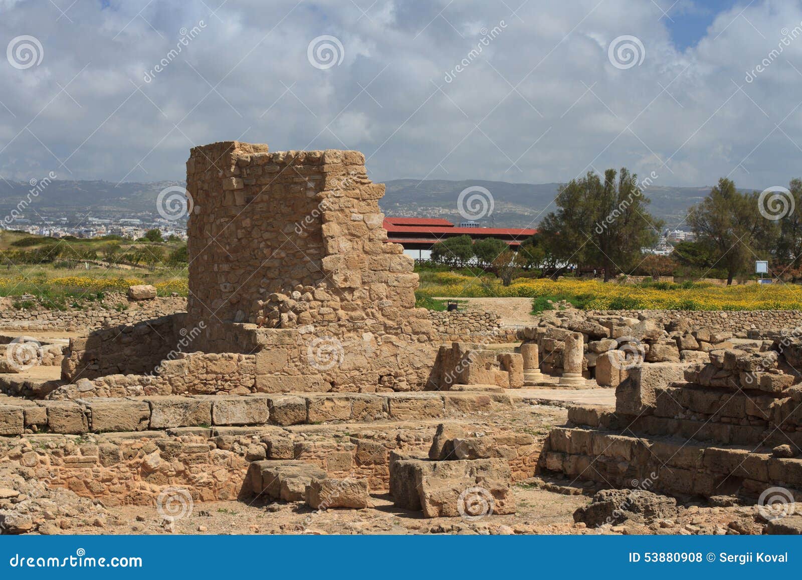 Archaeological Park Paphos, Cyprus. Ruins Stock Photo - Image of ...