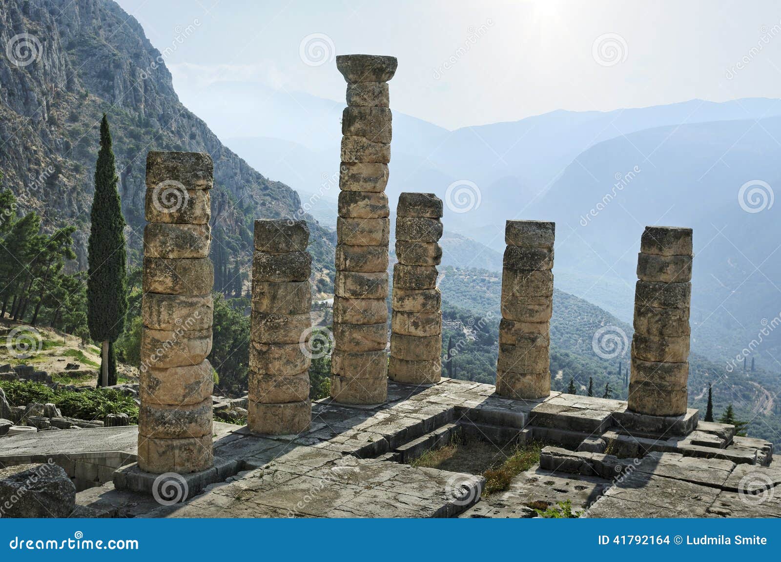 The Archaeological Ruins of Delphi in Greece Stock Photo - Image of ...