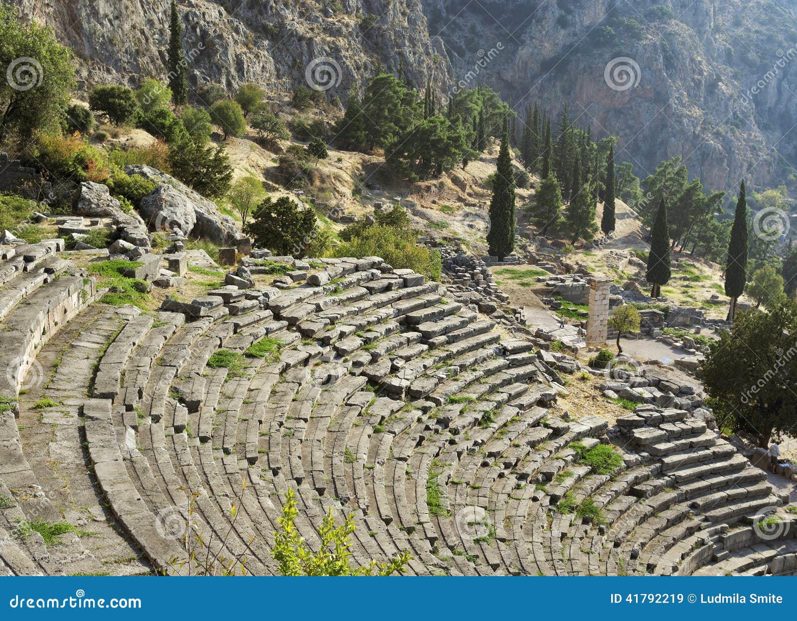 The Archaeological Ruins of Delphi in Greece Stock Image - Image of ...